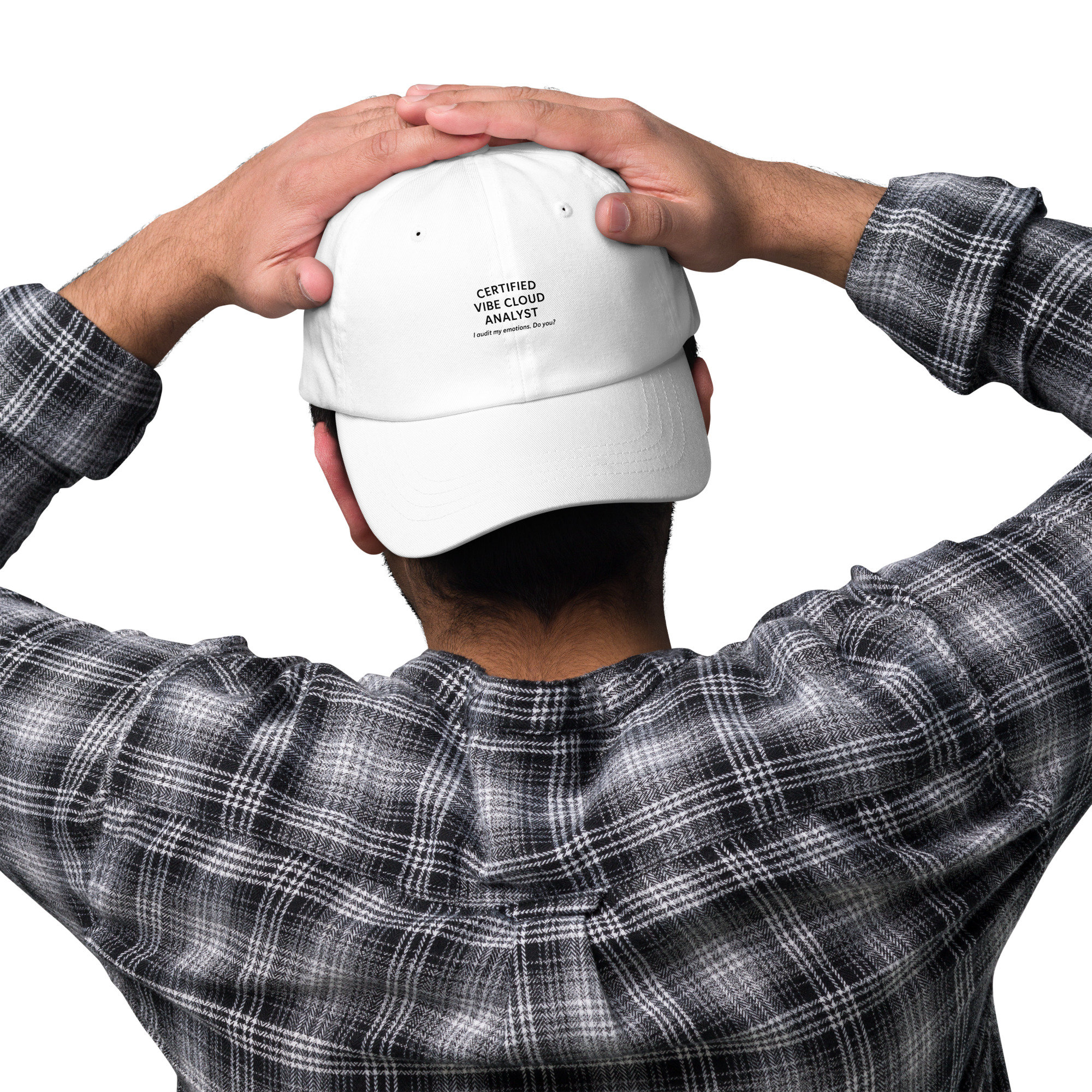 Certified Vibe Cloud Analyst Dad Hat – Burnout Support Edition ...